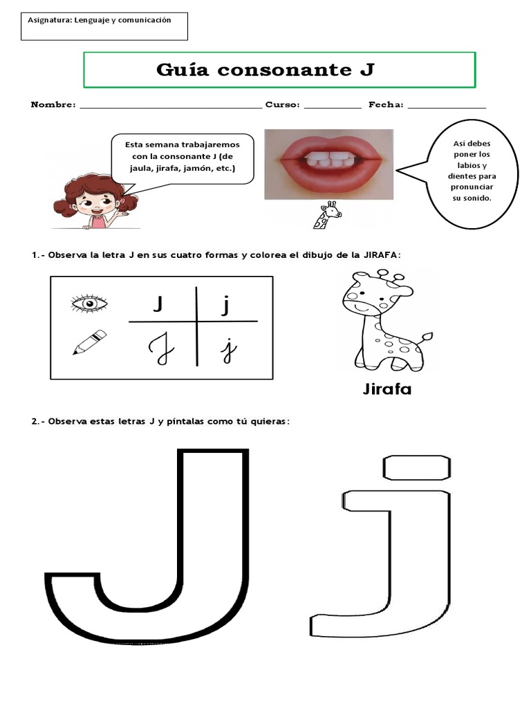Guía Consonante J | PDF | Lingüística
