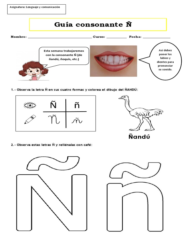 Guía Consonante Ñ | PDF | Lingüística