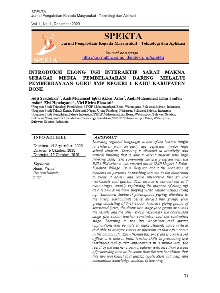 DRAFT JURNAL INTRODUKSI eLONG uGI | PDF | Cognition