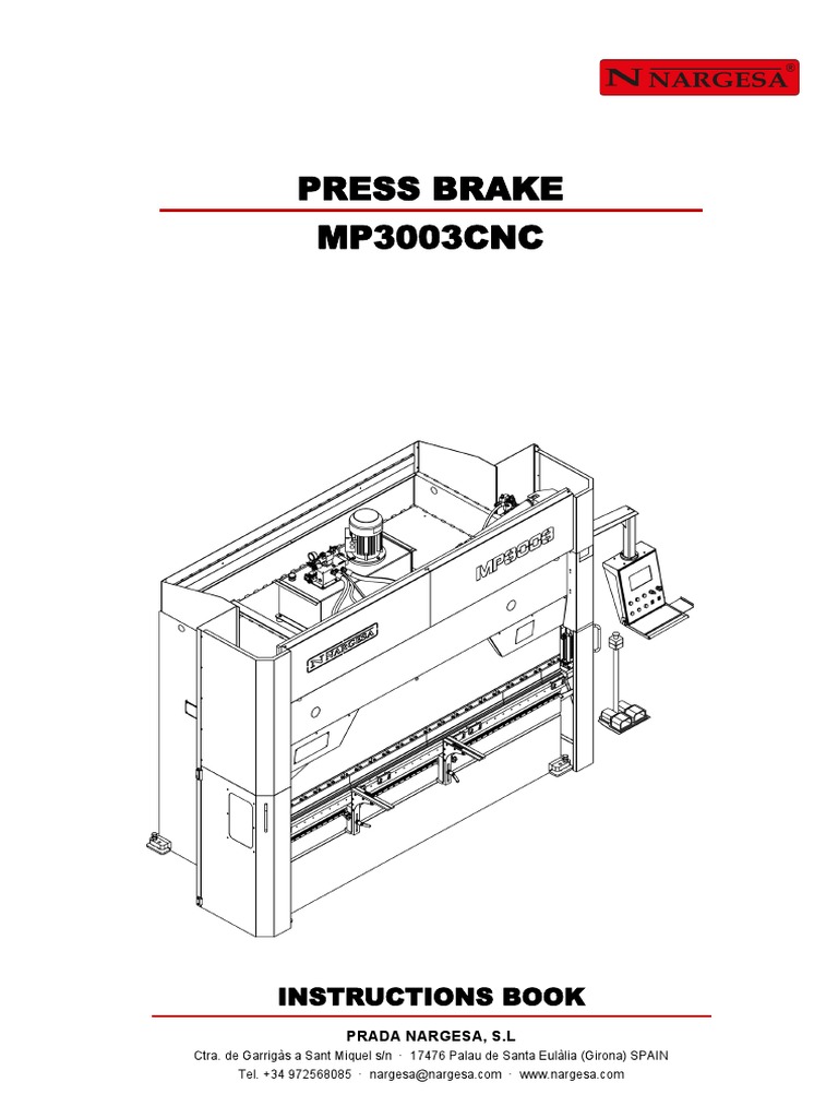 Instructions Book Mp3003cnc 0 | PDF | Sheet Metal | Numerical Control