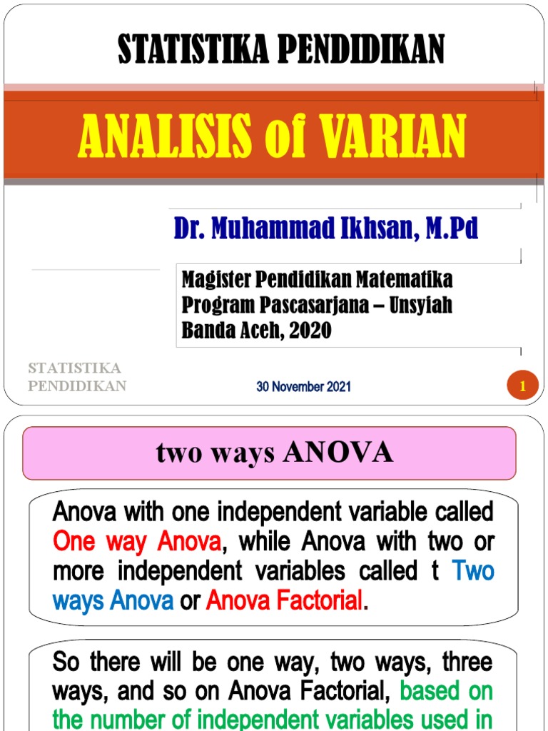 Two Ways Anova | PDF | Analysis Of Variance | Dependent And Independent Variables