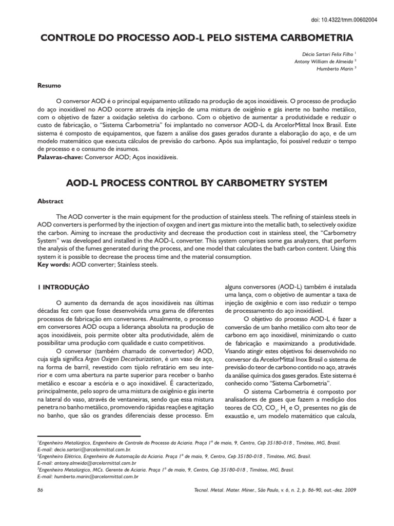 Aod Process | PDF | Aço | Aço inoxidável