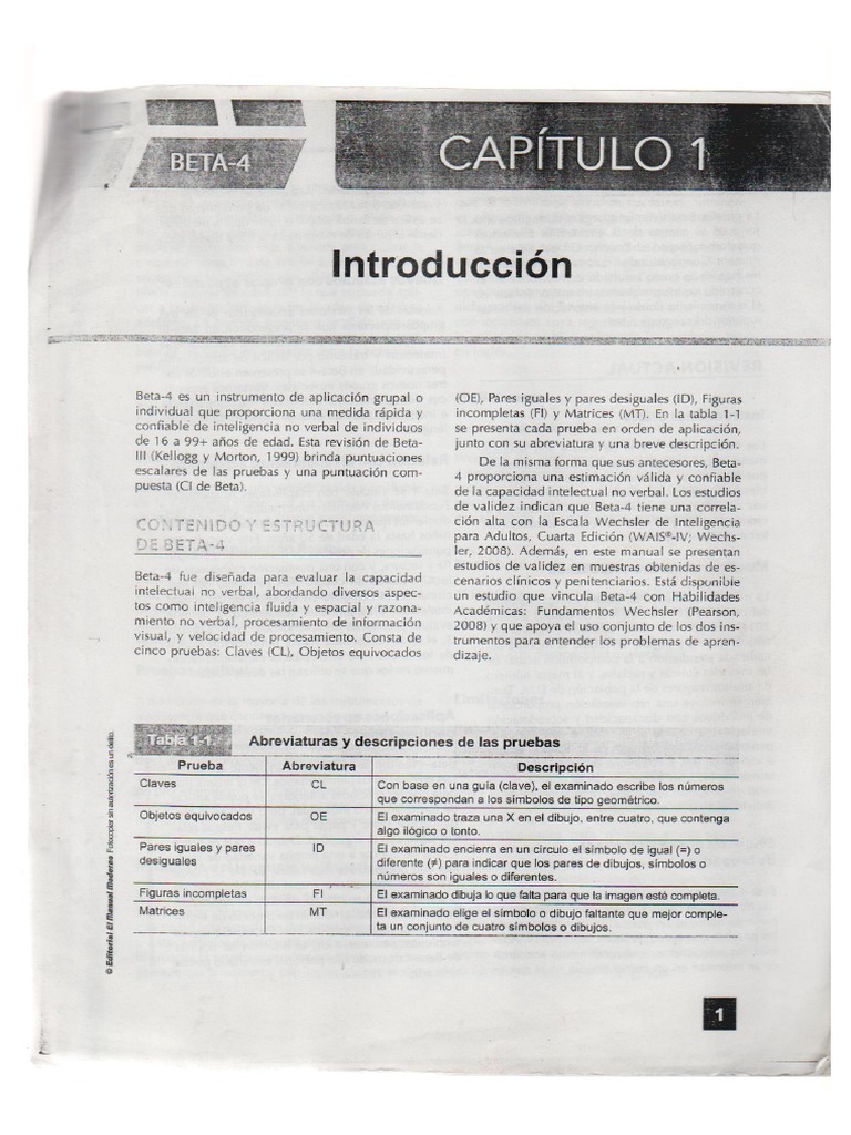 Beta IV Manual de Instrucciones | PDF