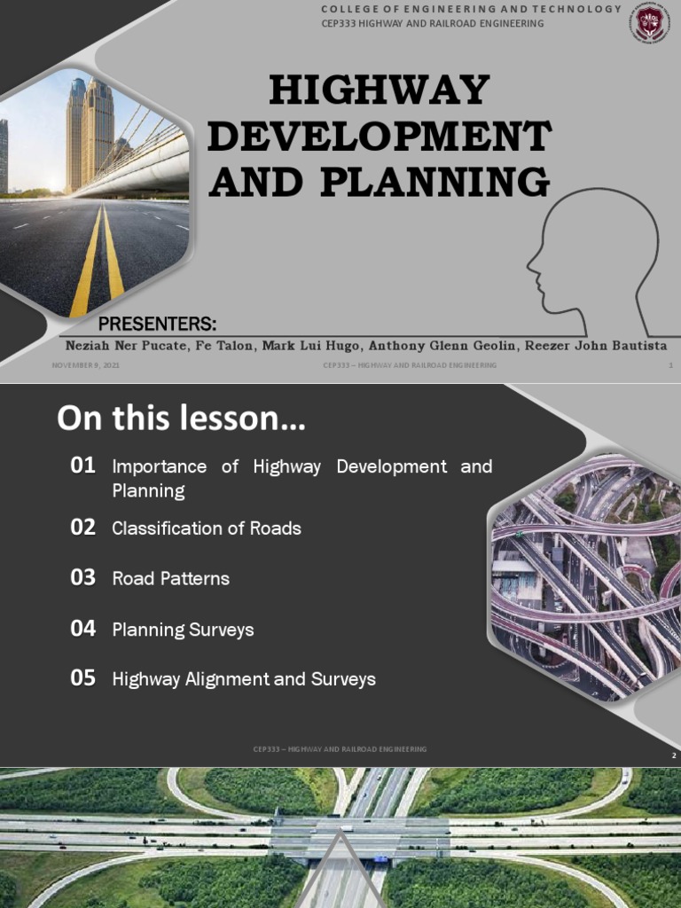 Highway Development and Planning Overview | PDF | Controlled Access ...