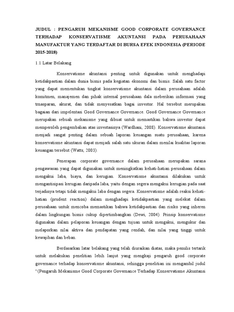 Contoh Outline Skripsi | PDF