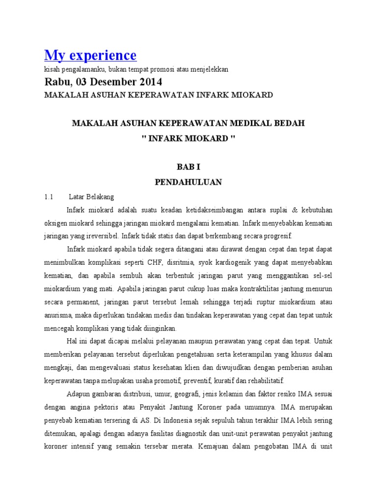 Konsep Askep IMA | PDF