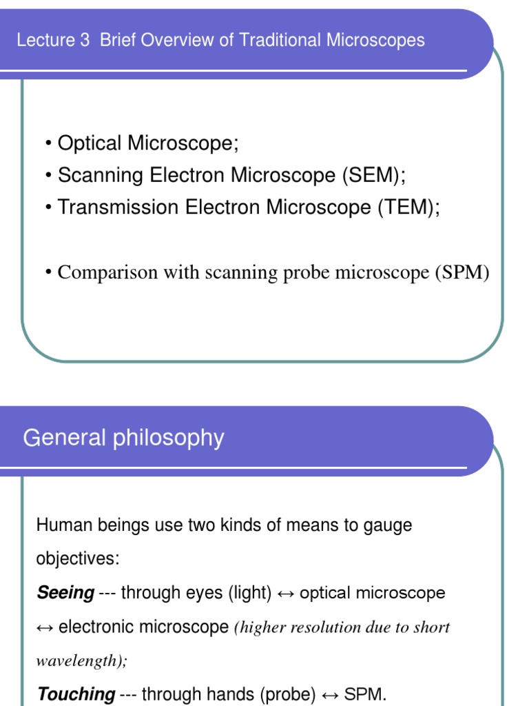 Sem and Tem Optical Micros | PDF | Scanning Electron Microscope ...