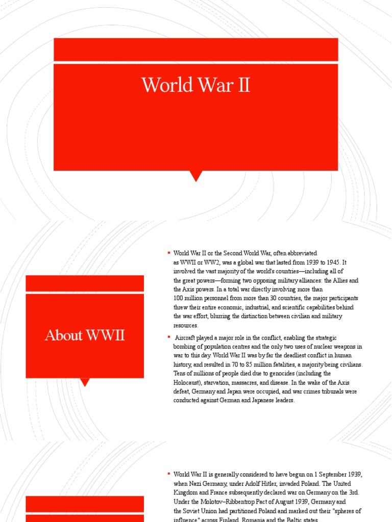 World War II PPT (Literature) | PDF | World War II | Axis Powers