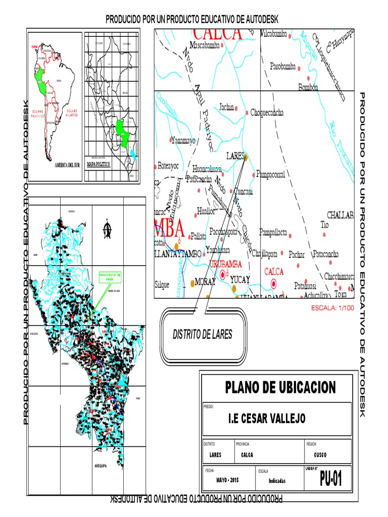 Mapa Político de la Provincia de Calca | PDF | Comunidad andina ...