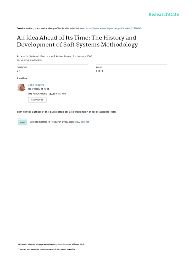 SSM History and Development | PDF | System | Reductionism