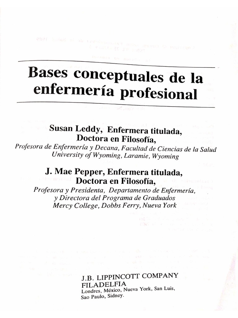 Bases Conceptuales de La Enfermería Profesional-1 | PDF