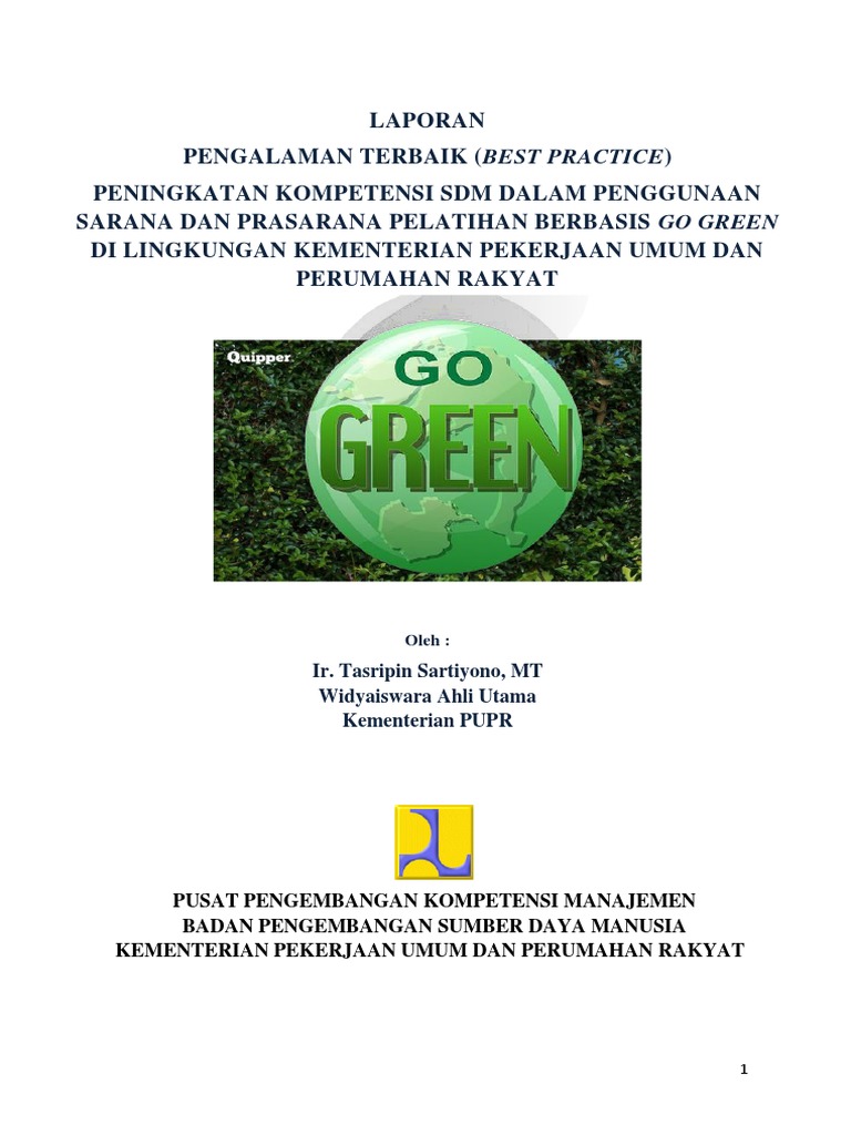 F Laporan Best Practisepeningkatan Kompetensi SDM Dalam Penggunaan Ps Go Greentasripin | PDF ...