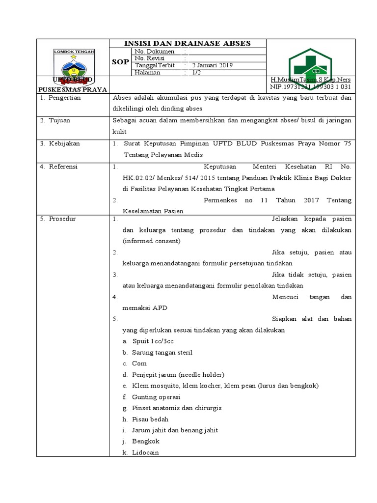 Insisi Dan Drainase Abses | PDF