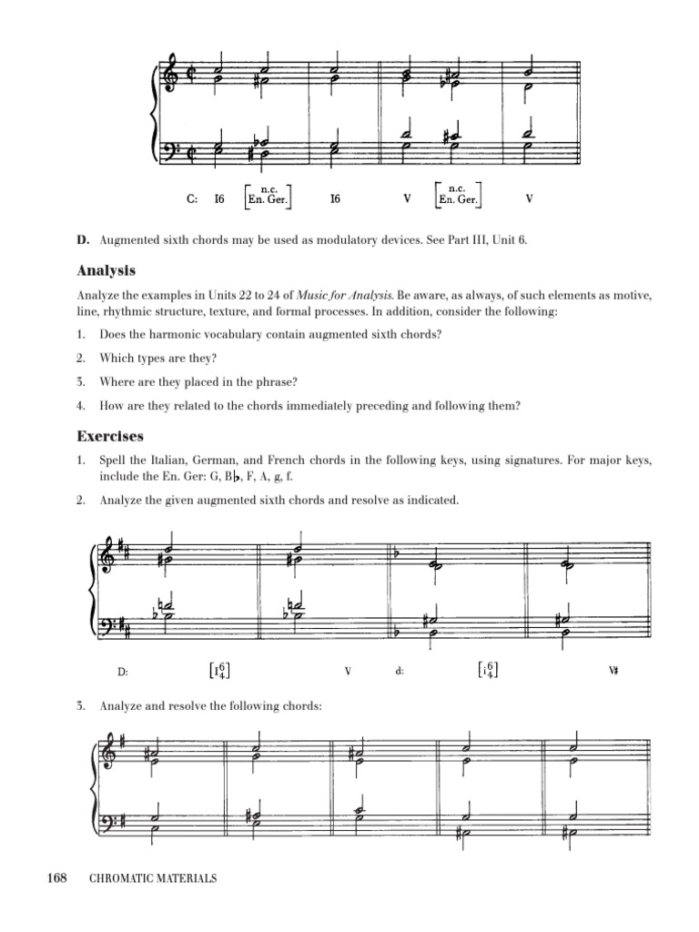 Analyzing Augmented Sixth Chords | PDF | Chord (Music) | Harmony