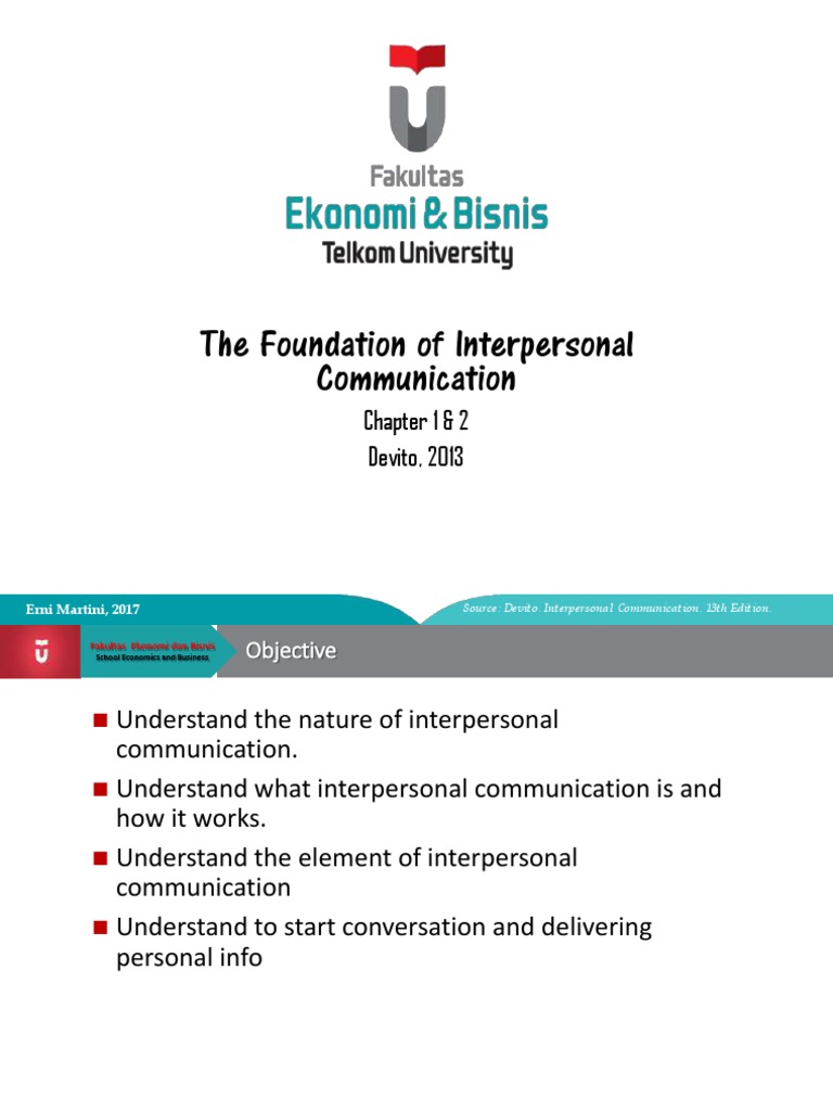 The Foundation Of Interpersonal Communication Chapter 1 2 Devito