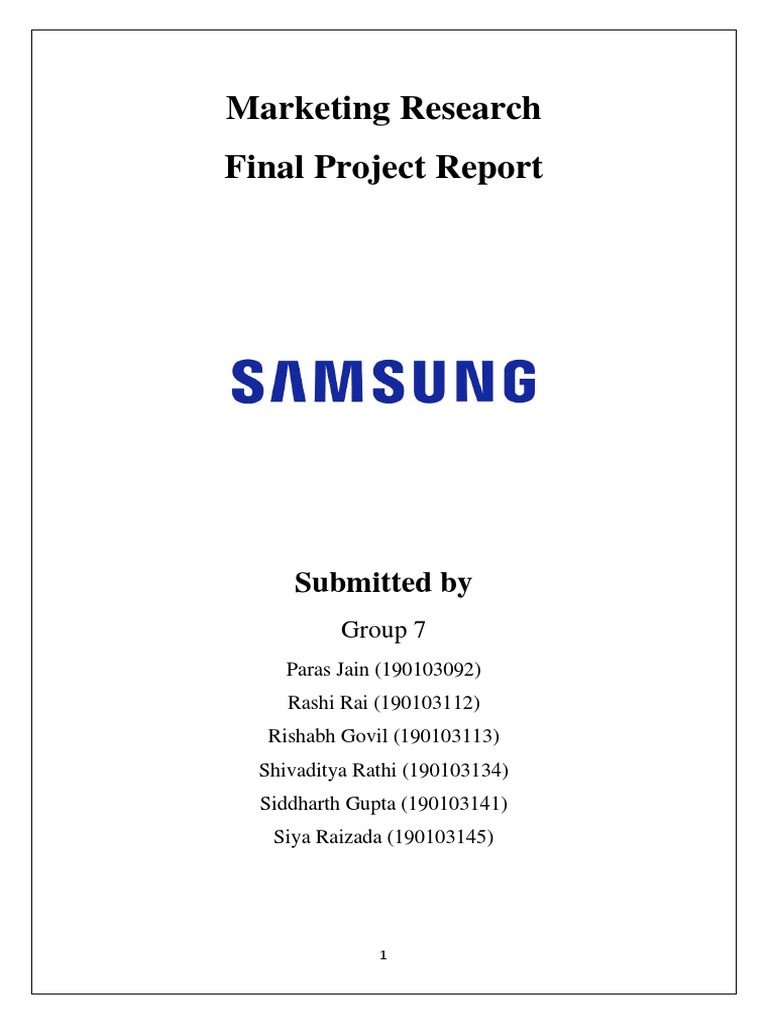 Samsung Market Research | PDF | Smartphone | Xiaomi