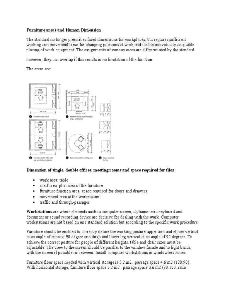 Furniture Areas and Human Dimension | PDF | Pallet | Aisle