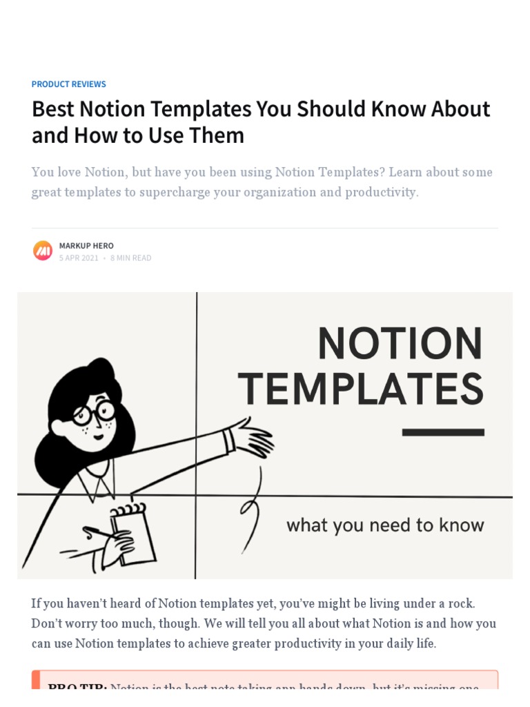 Best Notion Templates You Should Know About and How To Use Them | PDF ...