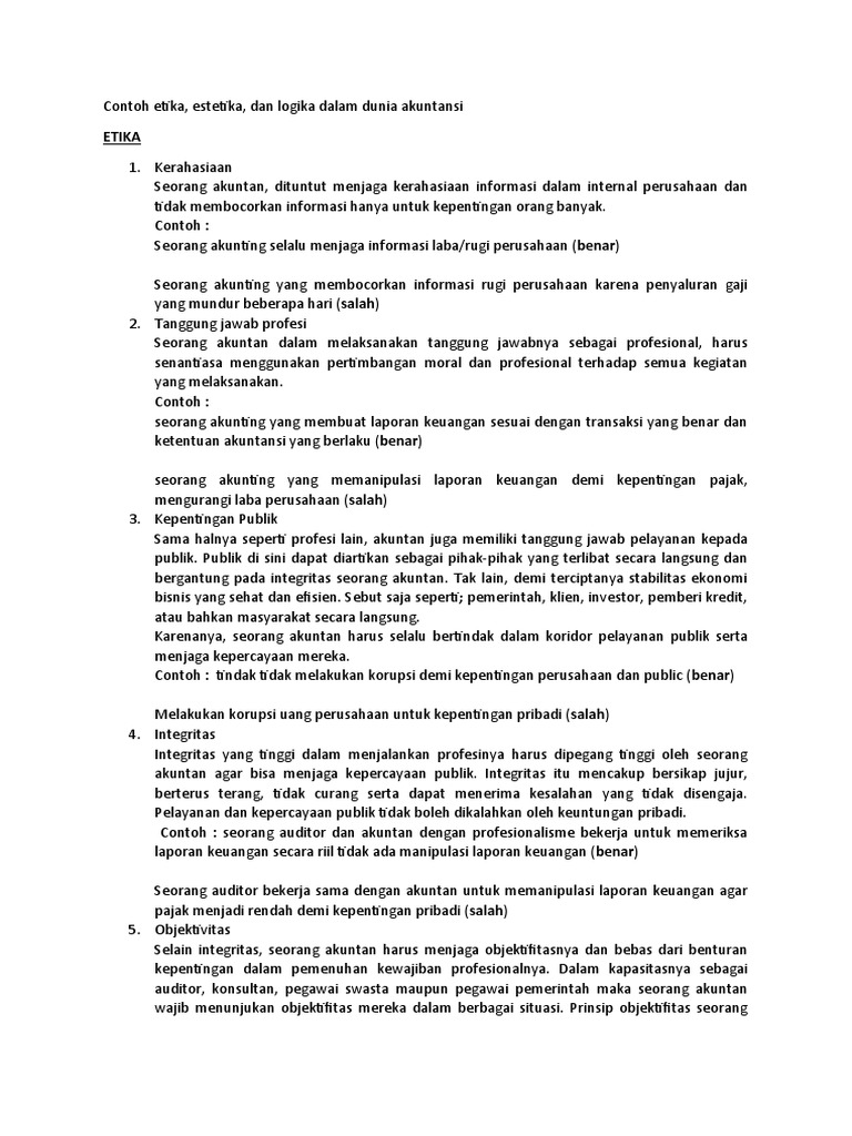 Contoh Etika | PDF