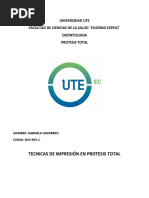 Protocolo Impresión Definitiva para Protesis Total | PDF | Dentadura ...