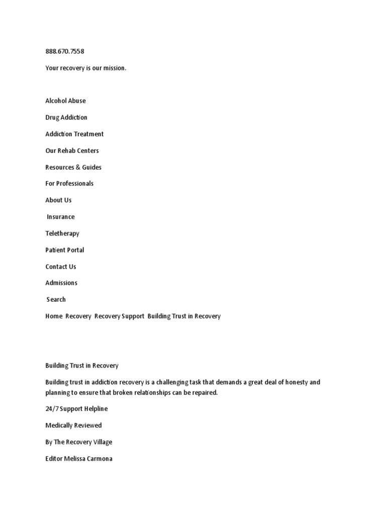 Rebuilding Trust in Recovery: Strategies for Mending Broken ...