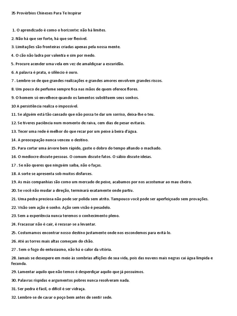 35 Provérbios Chineses para Te Inspirar-20210908 | PDF