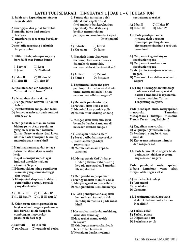 11 11 Latih Tubi PT Ting 1 Sejarah | PDF | Perjalanan