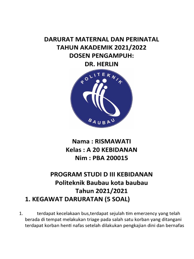 Tugas Soal Kasus | PDF | Pengembangan Diri | Sains & Matematika