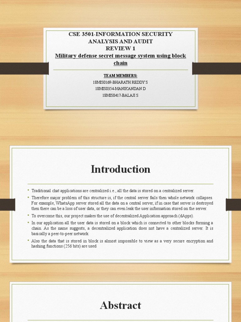 Blockchain Military Messaging System | PDF | Computer Network ...