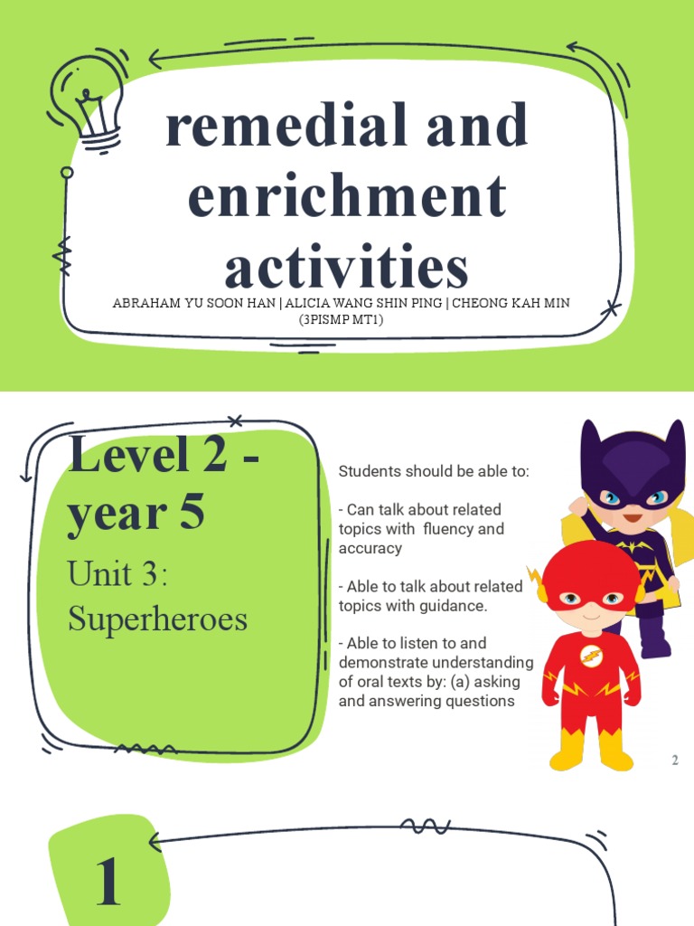 Remedial & Enrichment Activities | PDF | Human Communication | Behavior ...