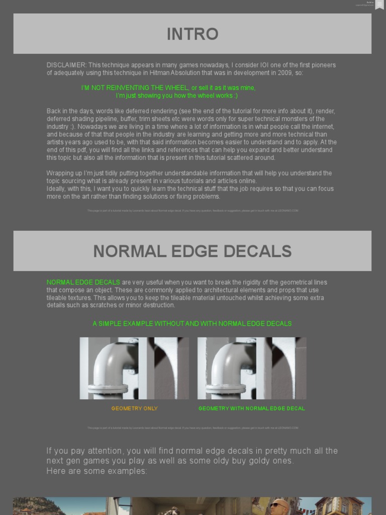 Normal Edge Decal Tutorial by Iezzi | PDF | Shader | Texture Mapping
