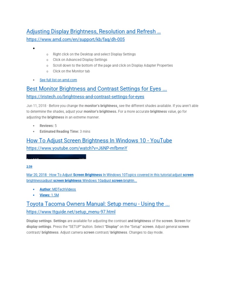 Optimizing Display Settings for Eye Health and Comfort: Guidance on ...