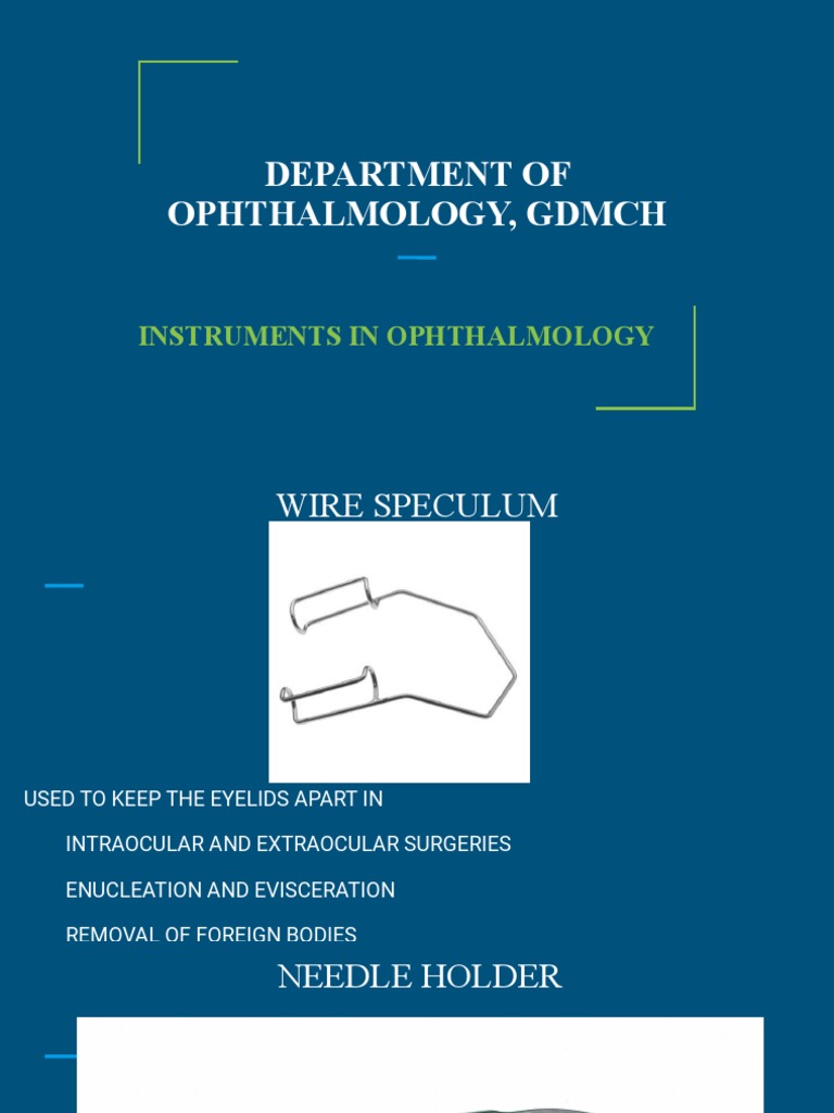 Opthal Instruments | PDF