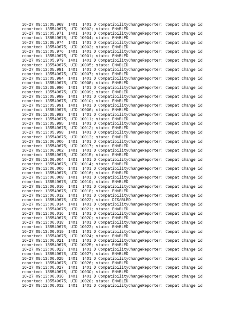 Compatibility Change Report Log | PDF | Computer Science | Software