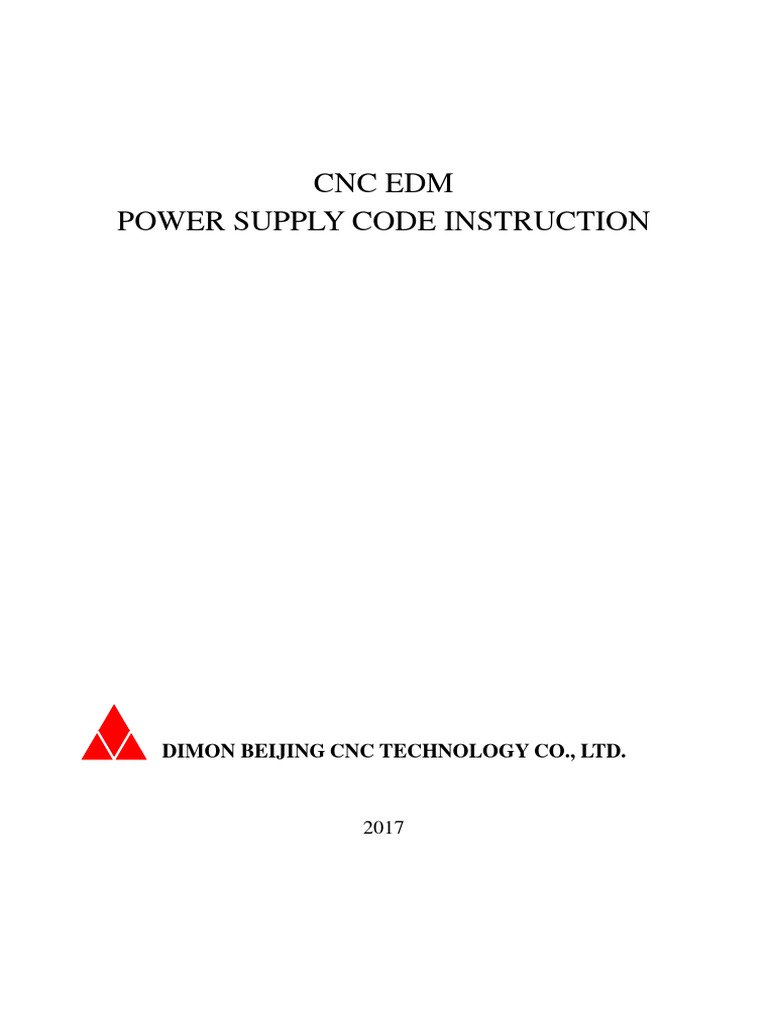 CNC Edm Power Supply Code Instruction: Dimon Beijing CNC Technology Co ...