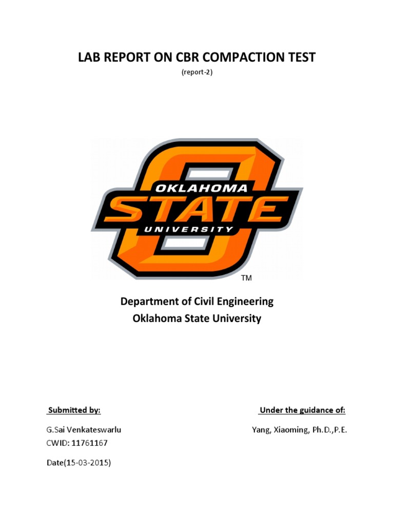 Lab Report On CBR Compaction Test | PDF | Materials | Civil Engineering
