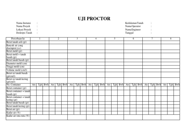 Form Proctor (Revisi) | PDF