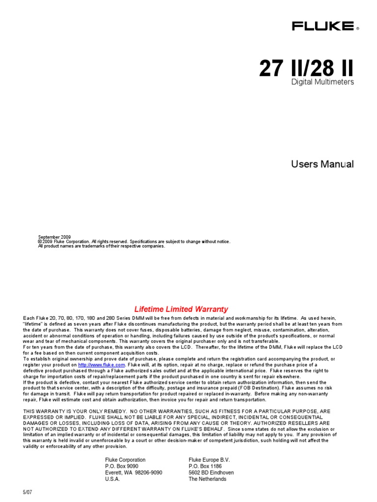 27II 28II Manual | PDF | Alternating Current | Capacitor