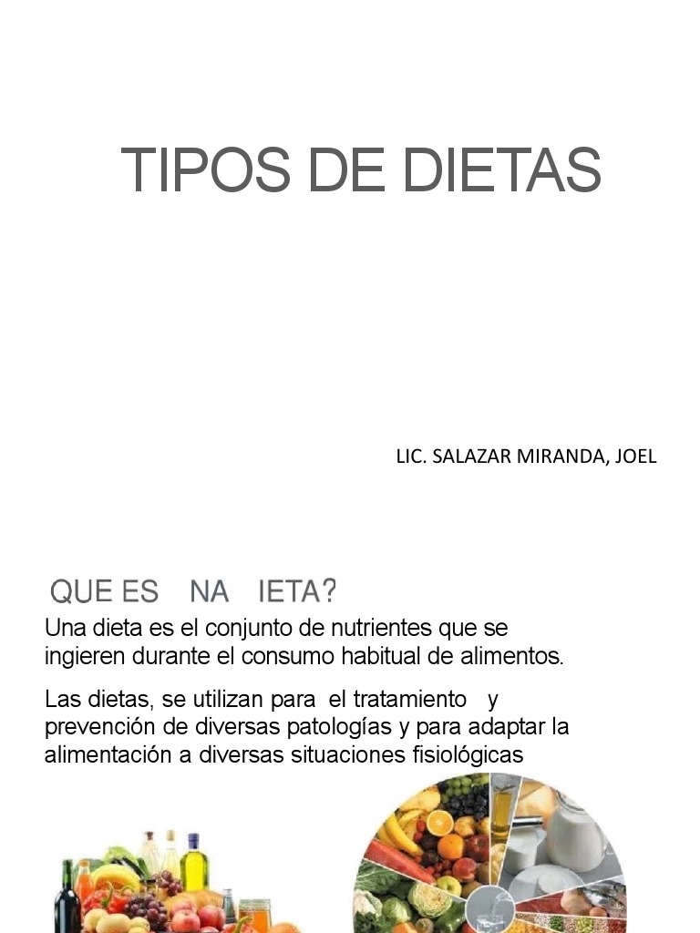 PDF Tipos de Dietas | PDF | Dieta | Comida y bebida