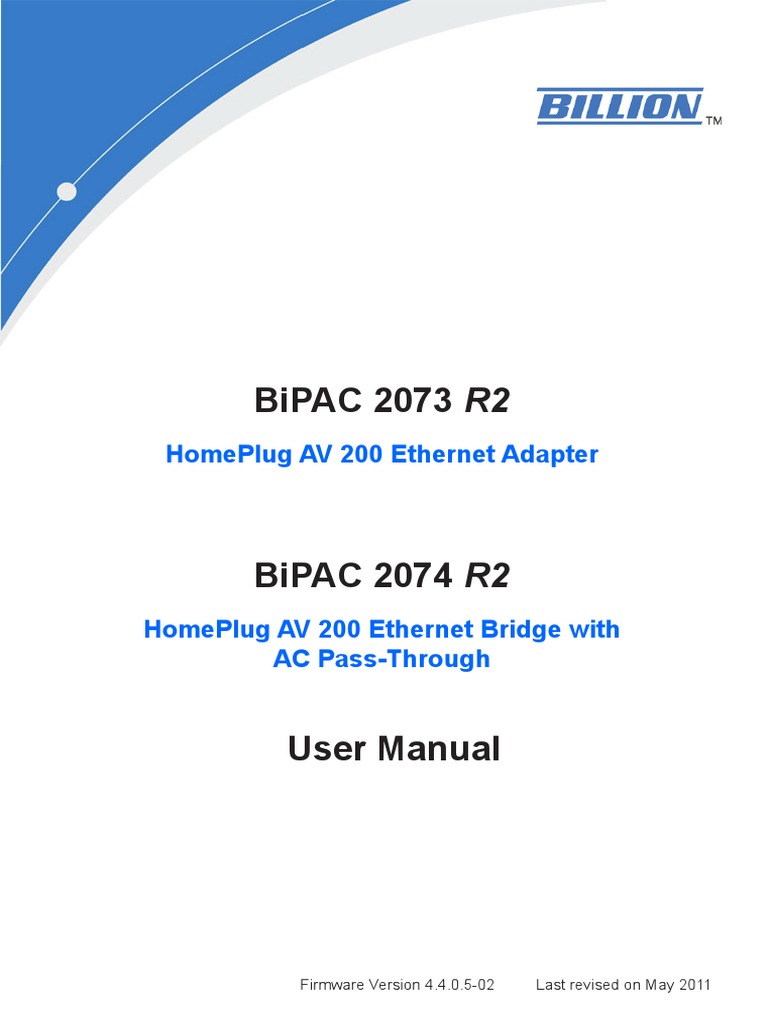 BILLION BIPAC User - Manual - 2073R2 - 2074R2 | PDF | Computer Network ...