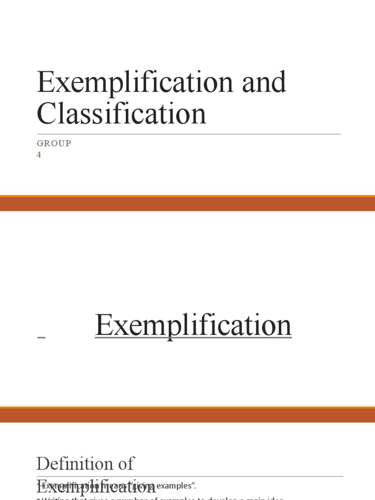 Group4 Exemplification and Classification | PDF | Essays | Cognition