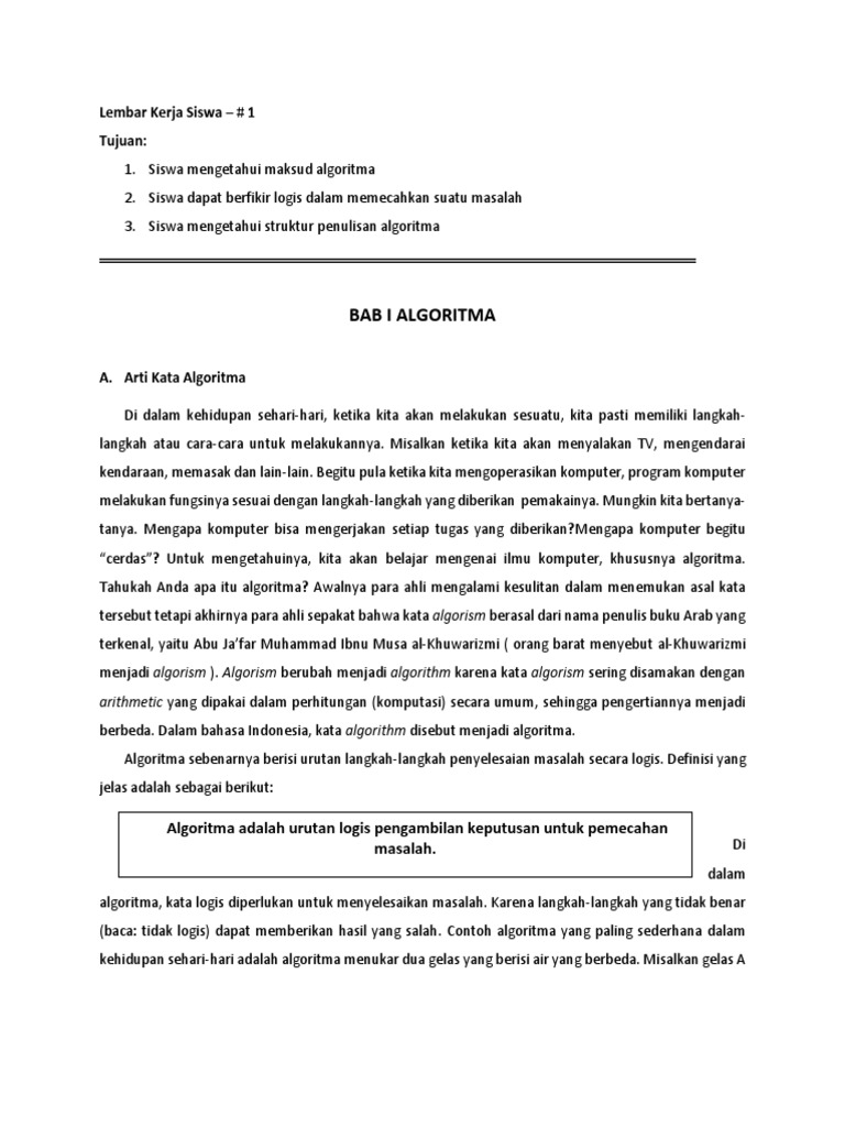 Algoritma | PDF | Metode & Bahan Ajar