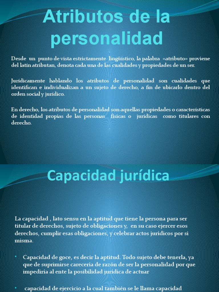 Atributos de La Personalidad | PDF | Nacionalidad | Bienes (Ley)