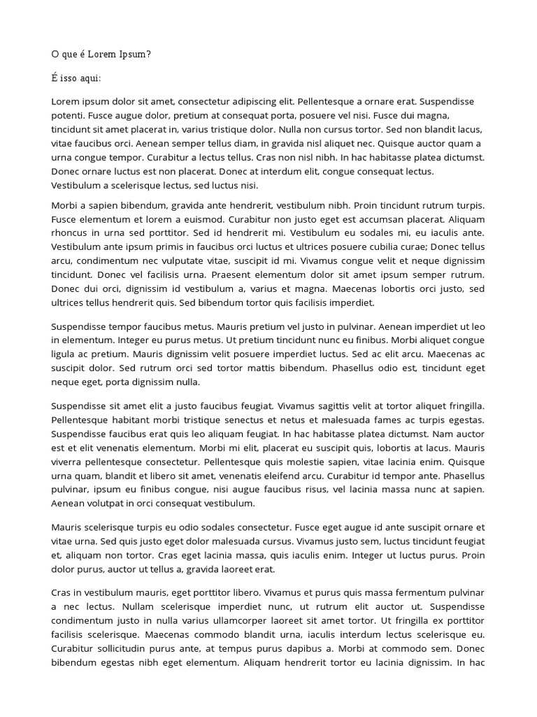 O Que É Lorem Ipsum | PDF | Texto