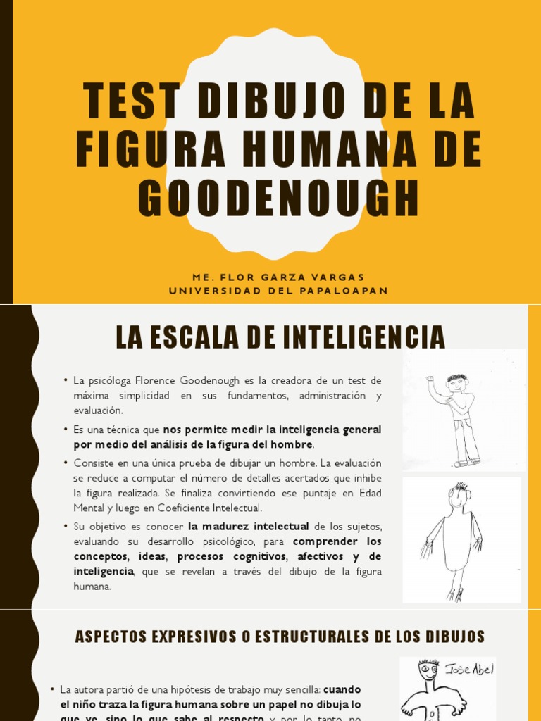 Presentacion Test Dibujo de La Figura Humana de Goodenough | PDF ...