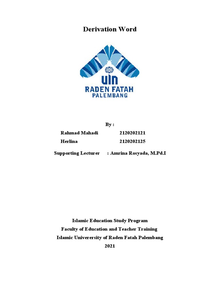 Derivation Word Inggris | PDF | Adverb | Verb