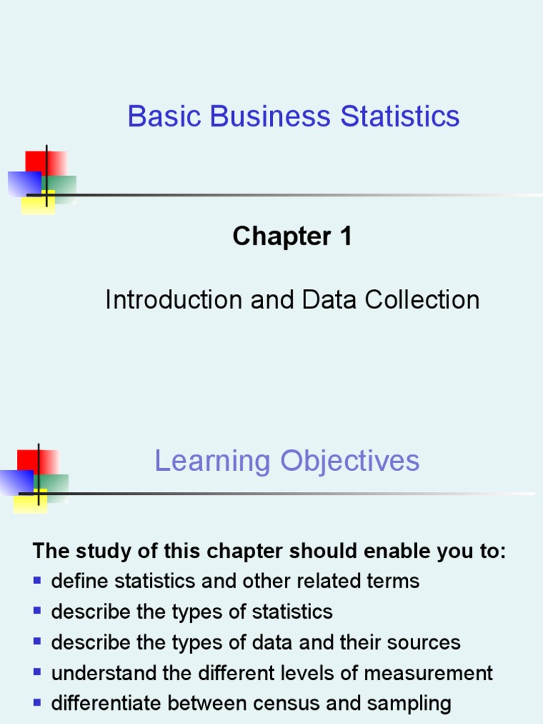 Basic Business Statistics: Introduction and Data Collection | PDF ...
