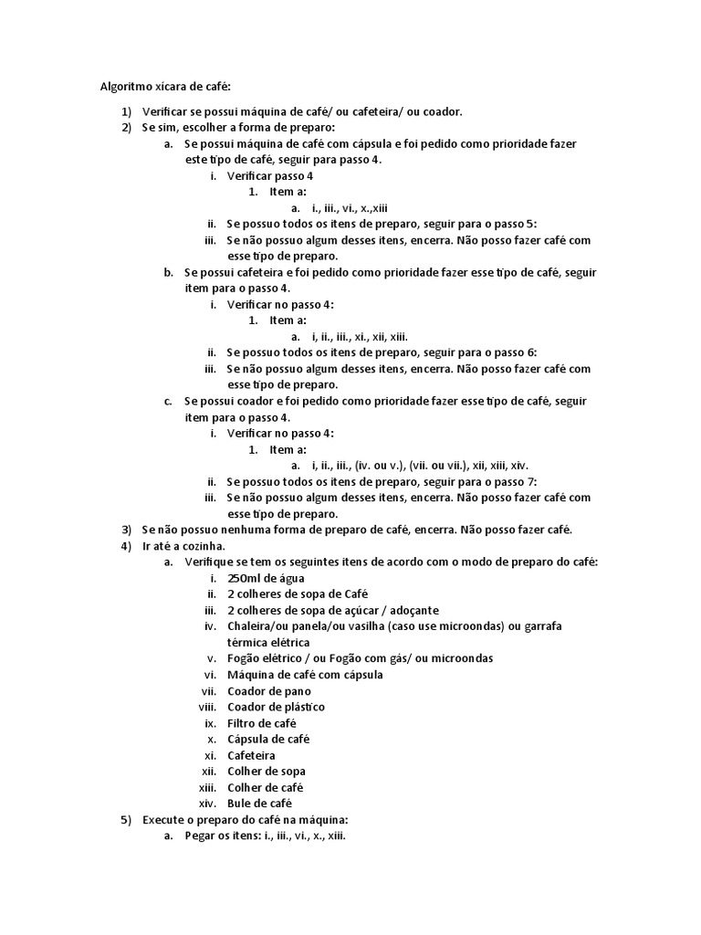 Como preparar uma xícara de café seguindo os passos corretos | PDF ...