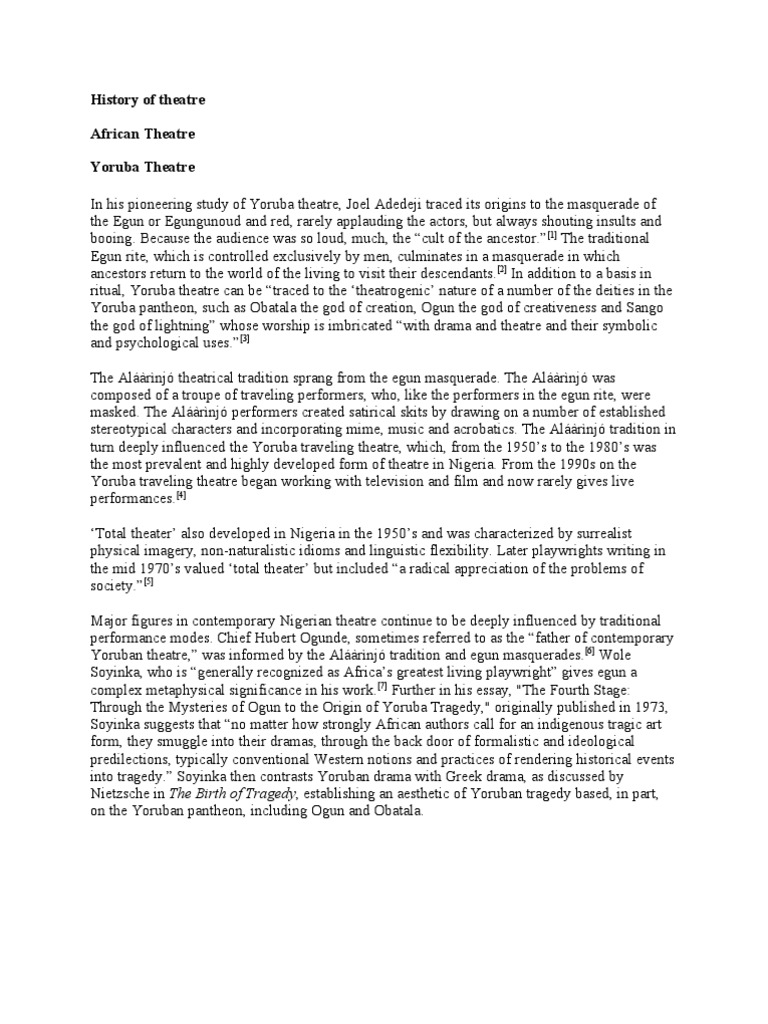 History of Theatre | PDF | Theatre | Entertainment