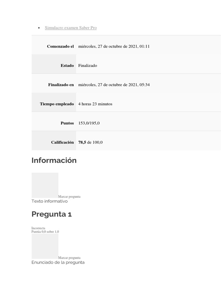 Simulacro Examen Saber Pro | PDF | Dom | Tierra